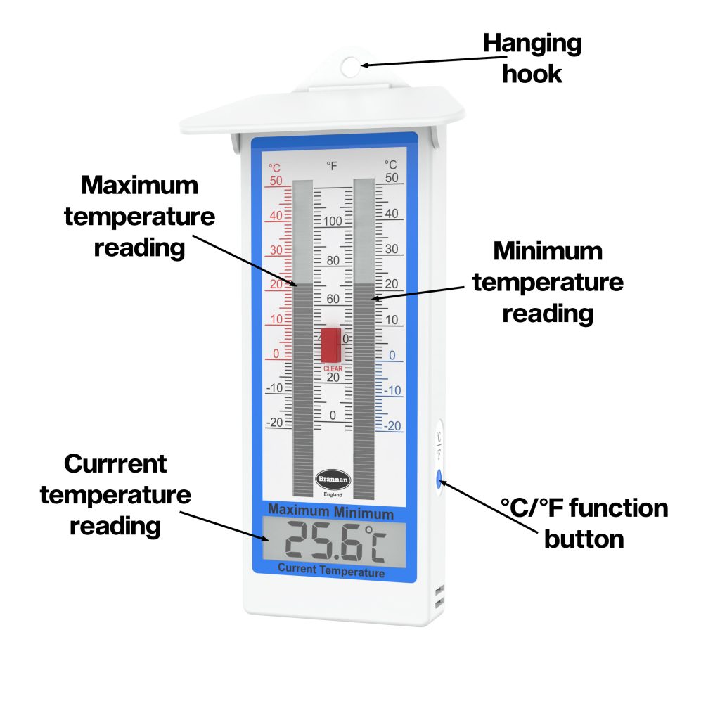 Classic design digital max min thermometer | Brannan