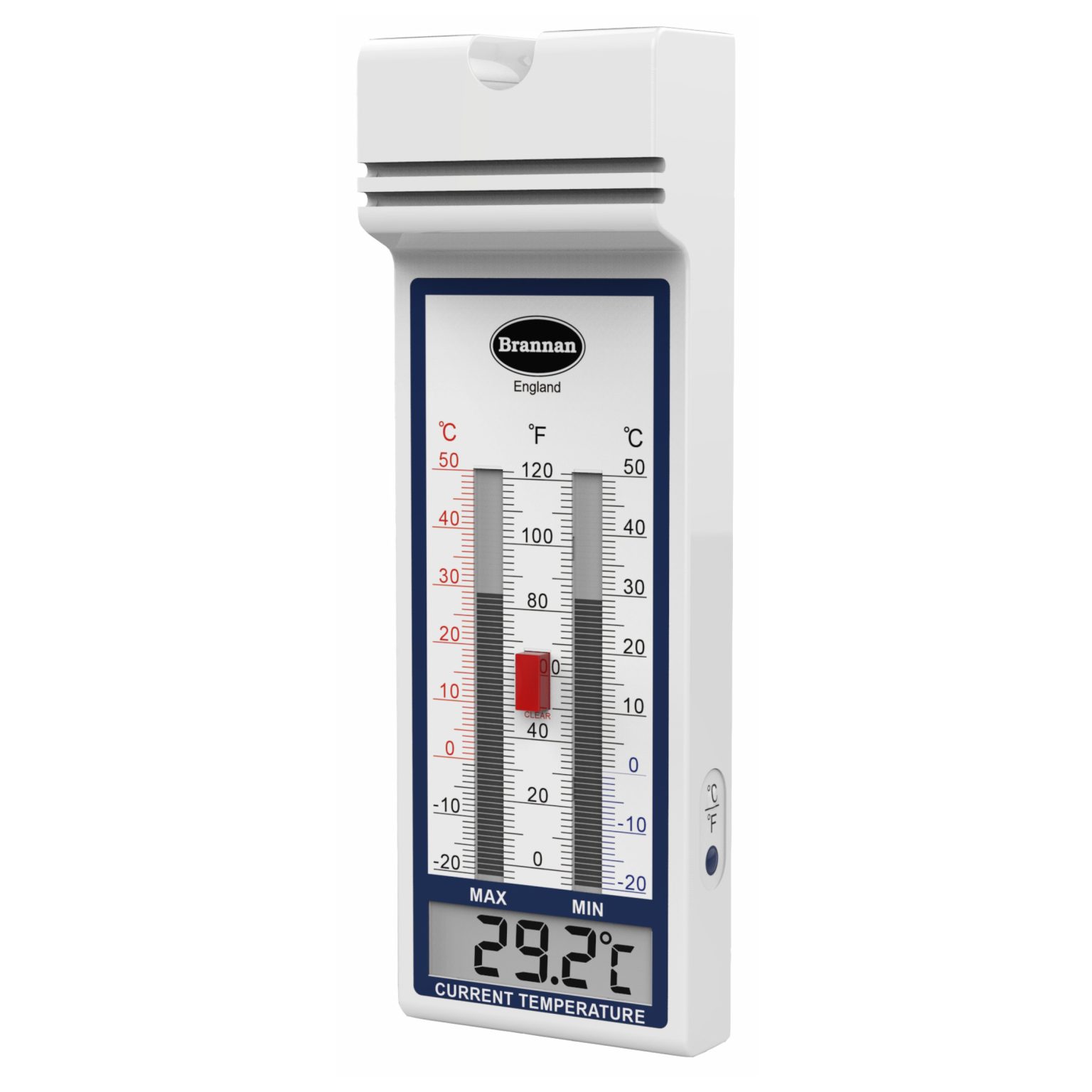 Max min thermometer - quick set design - white | Brannan