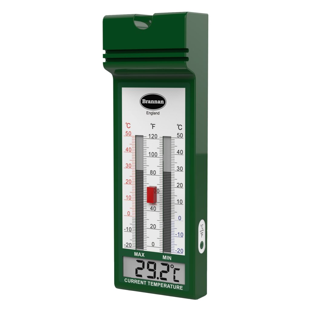 Max min thermometer - quick set design - green | Brannan