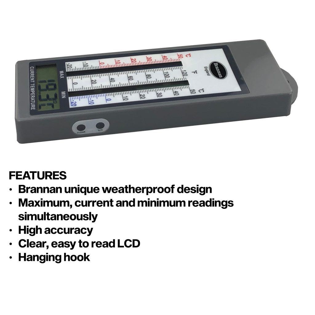 Waterproof digital max min thermometer | Brannan