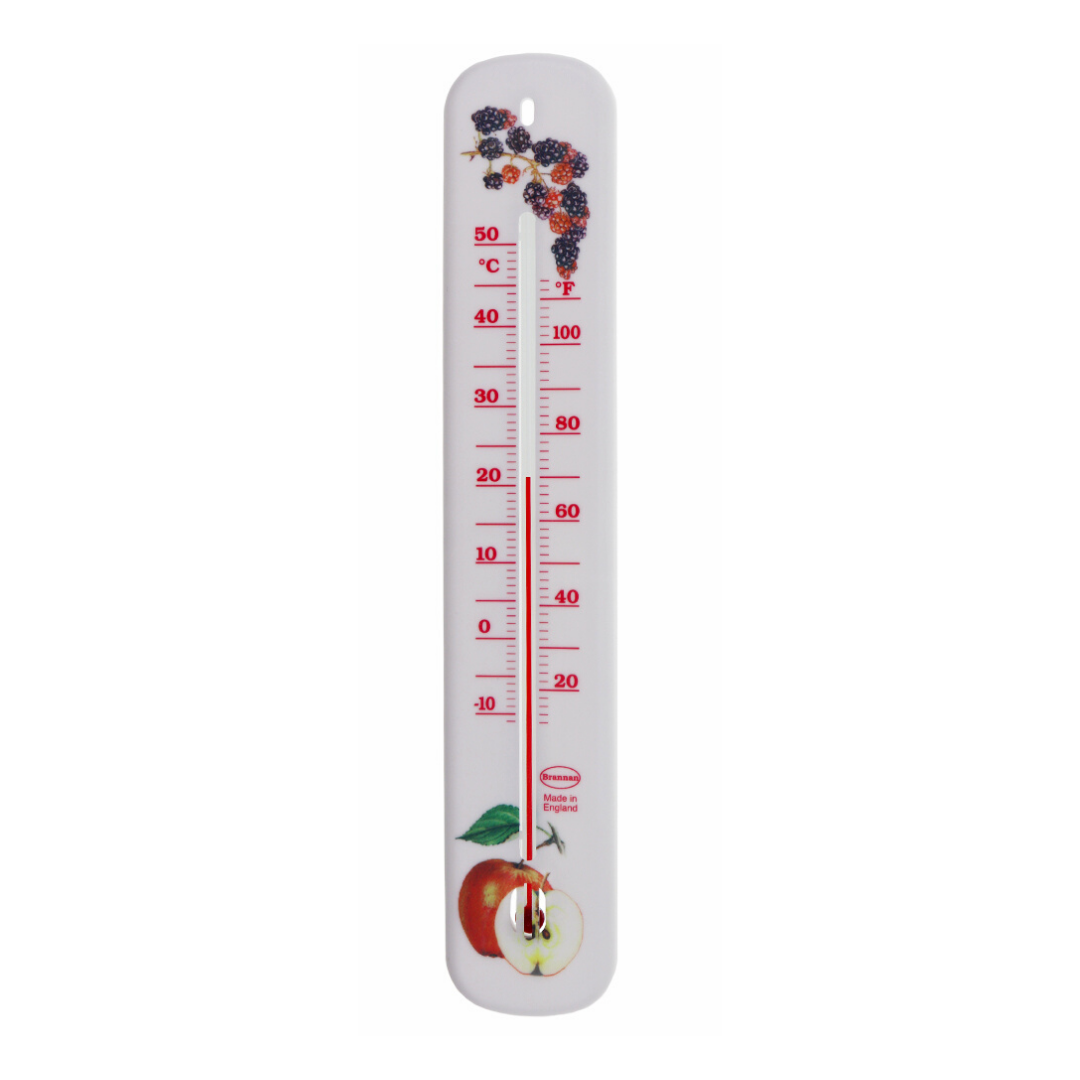 Decorative 215mm wall thermometer - wild fruit design | Brannan