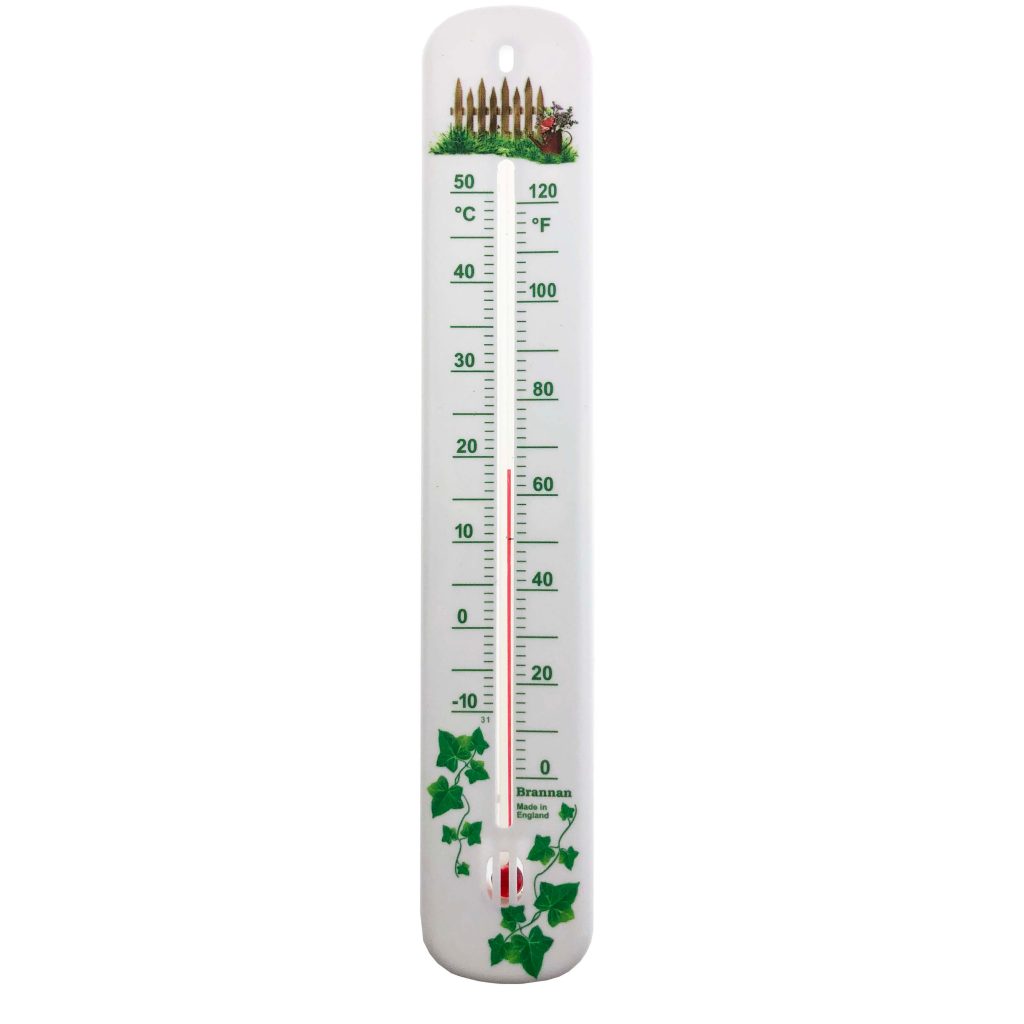 215mm plastic wall thermometer - decorative countryside design | Brannan