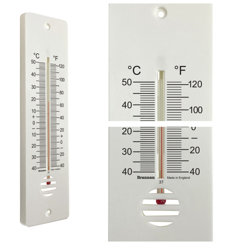 255mm plastic wall thermometer - low range thermometer | Brannan