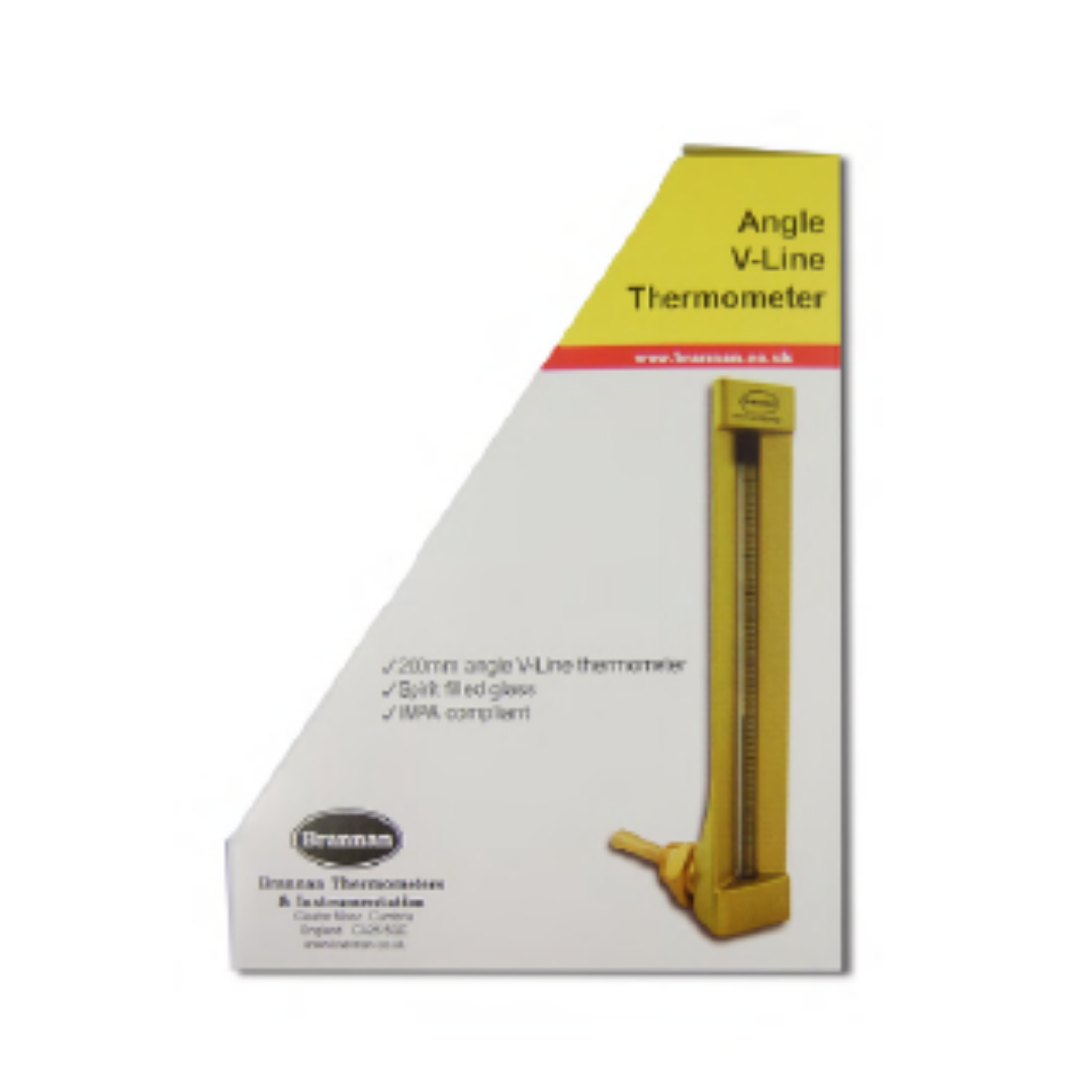135 degree obtuse angle V-Line thermometer | Brannan