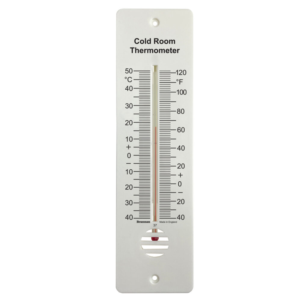 255mm plastic wall thermometer - cold room thermometer | Brannan