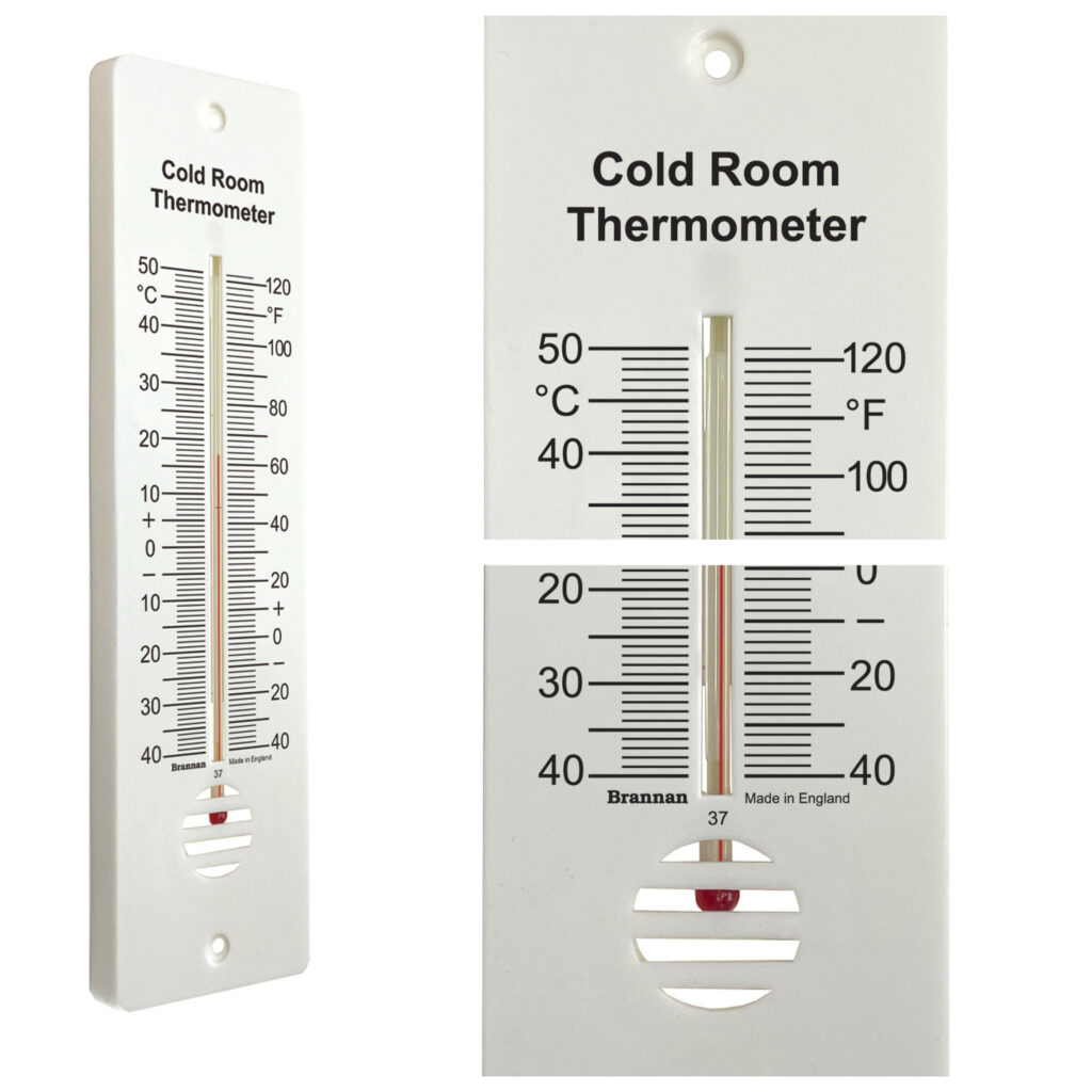 255mm plastic wall thermometer - cold room thermometer | Brannan