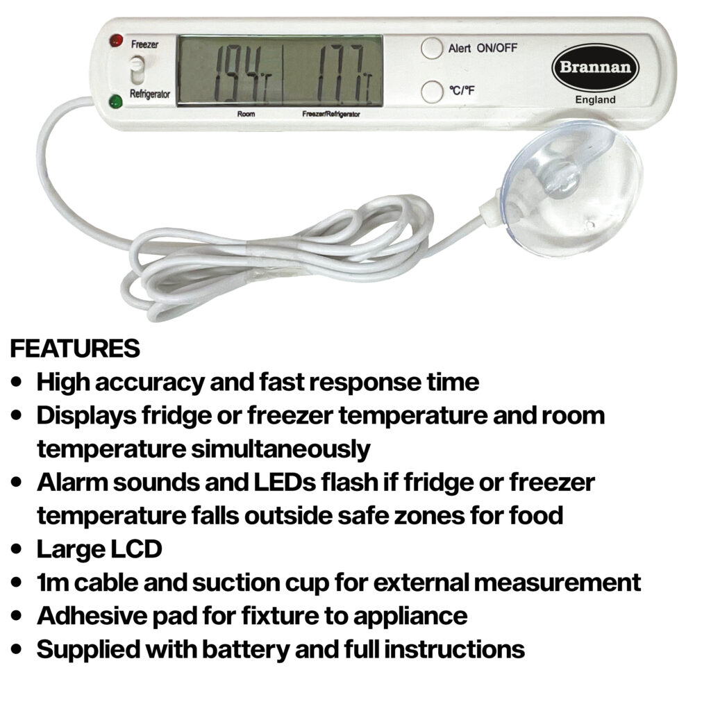 Digital fridge or freezer thermometer | Brannan