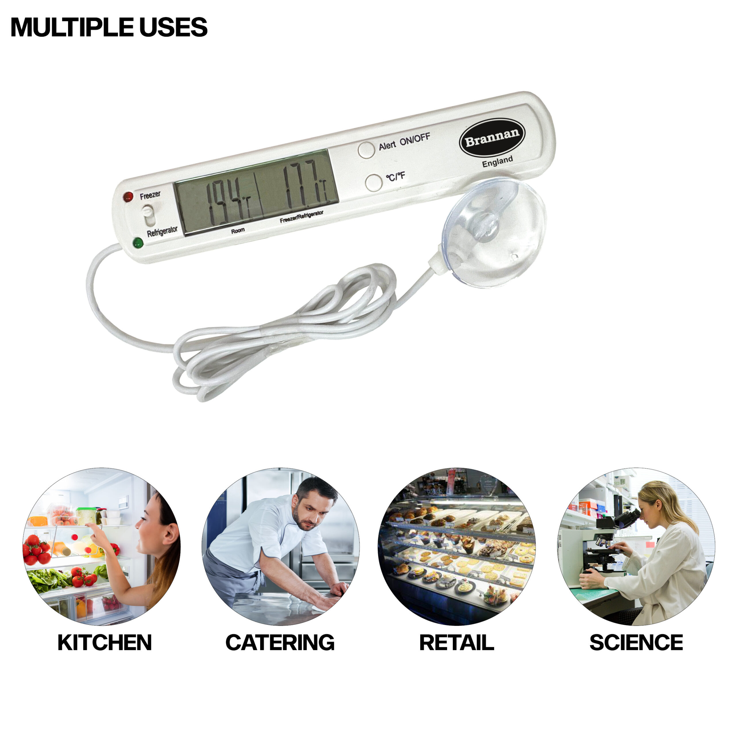 Digital fridge or freezer thermometer | Brannan