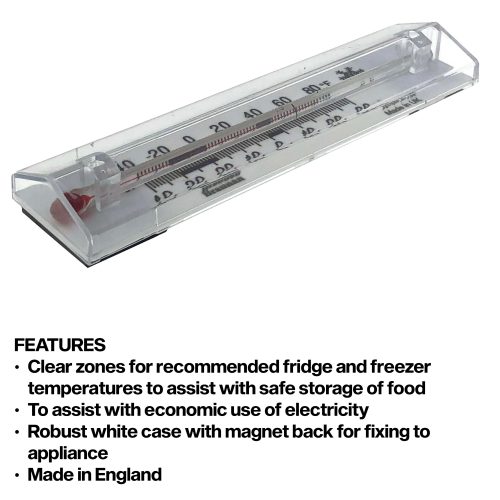 Heavy duty fridge or freezer thermometers - magnet fixture | Brannan