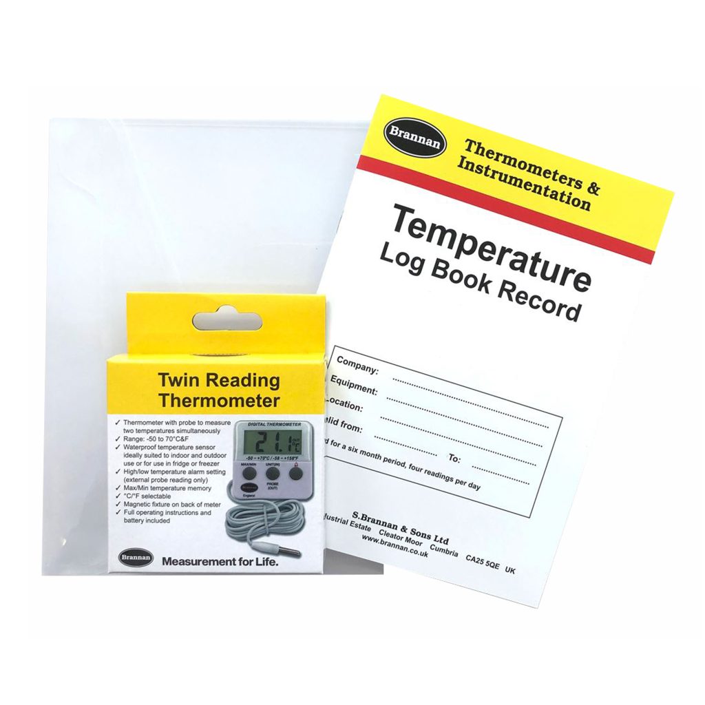 Log book kit with digital thermometer | Brannan