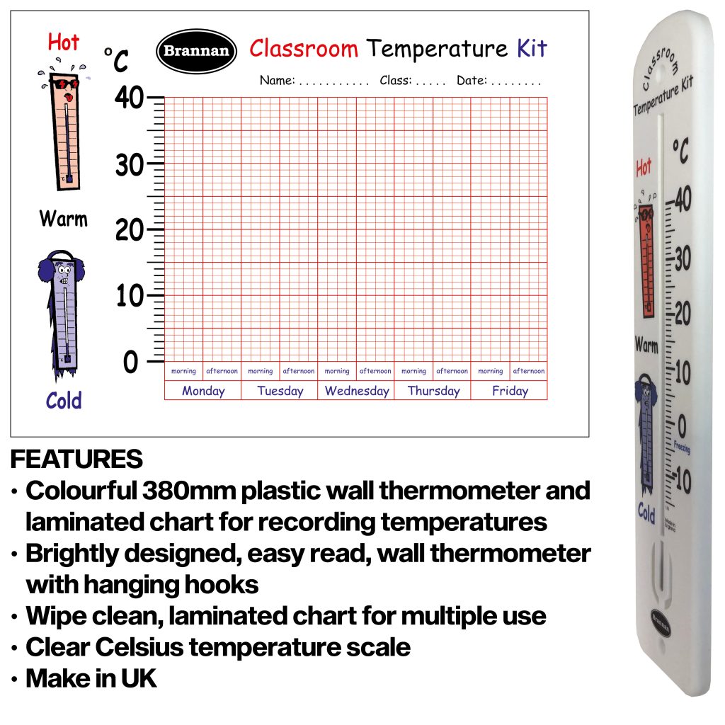 Classroom wall kit - thermometer and chart | Brannan