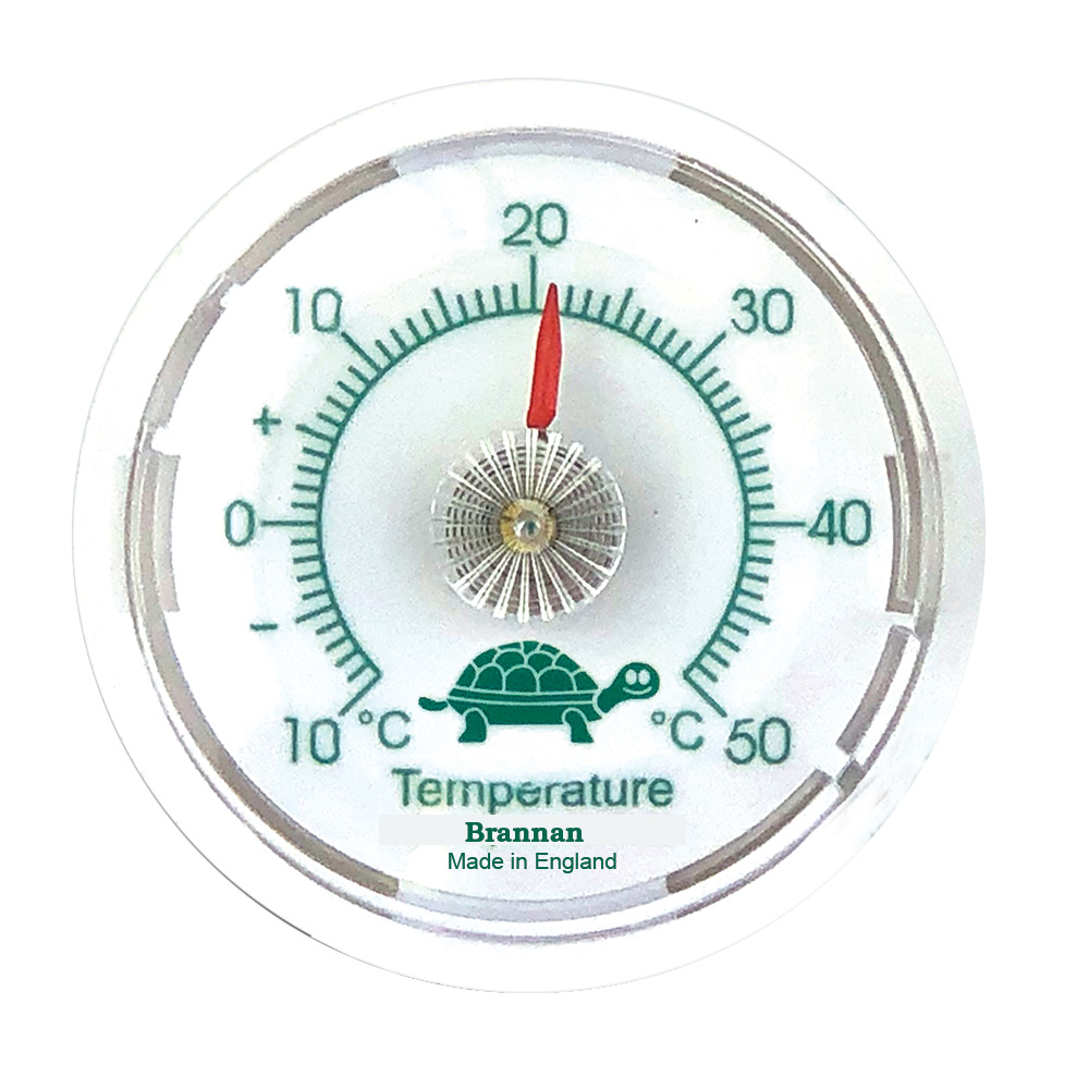 Mini dial thermometer: -10 to +50 degrees C&F | Brannan