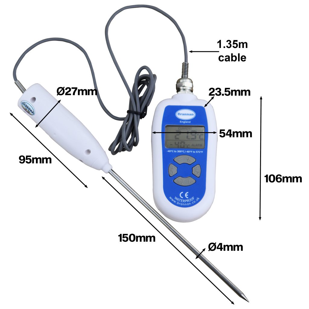 High precision, waterproof test thermometer | Brannan