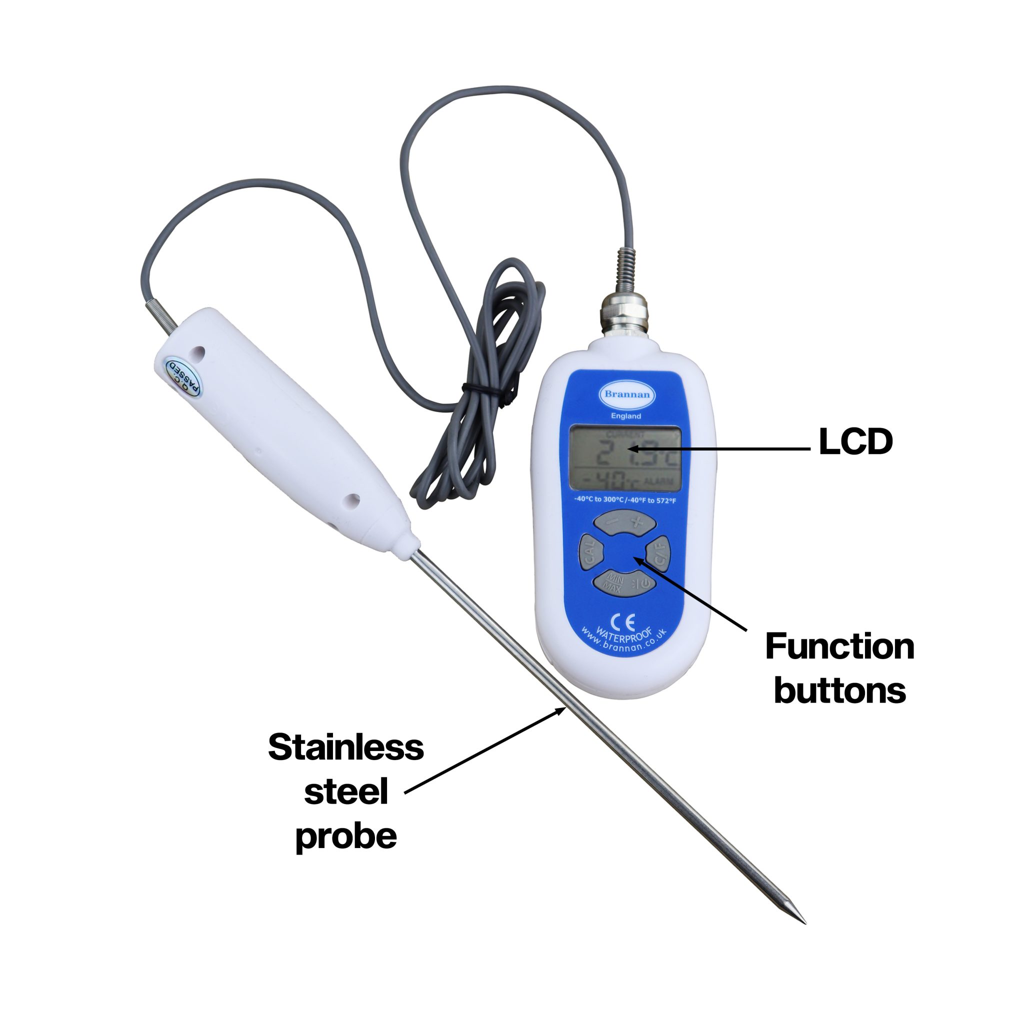 High precision, waterproof test thermometer | Brannan