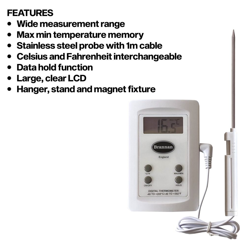 Hand held digital test thermometer | Brannan
