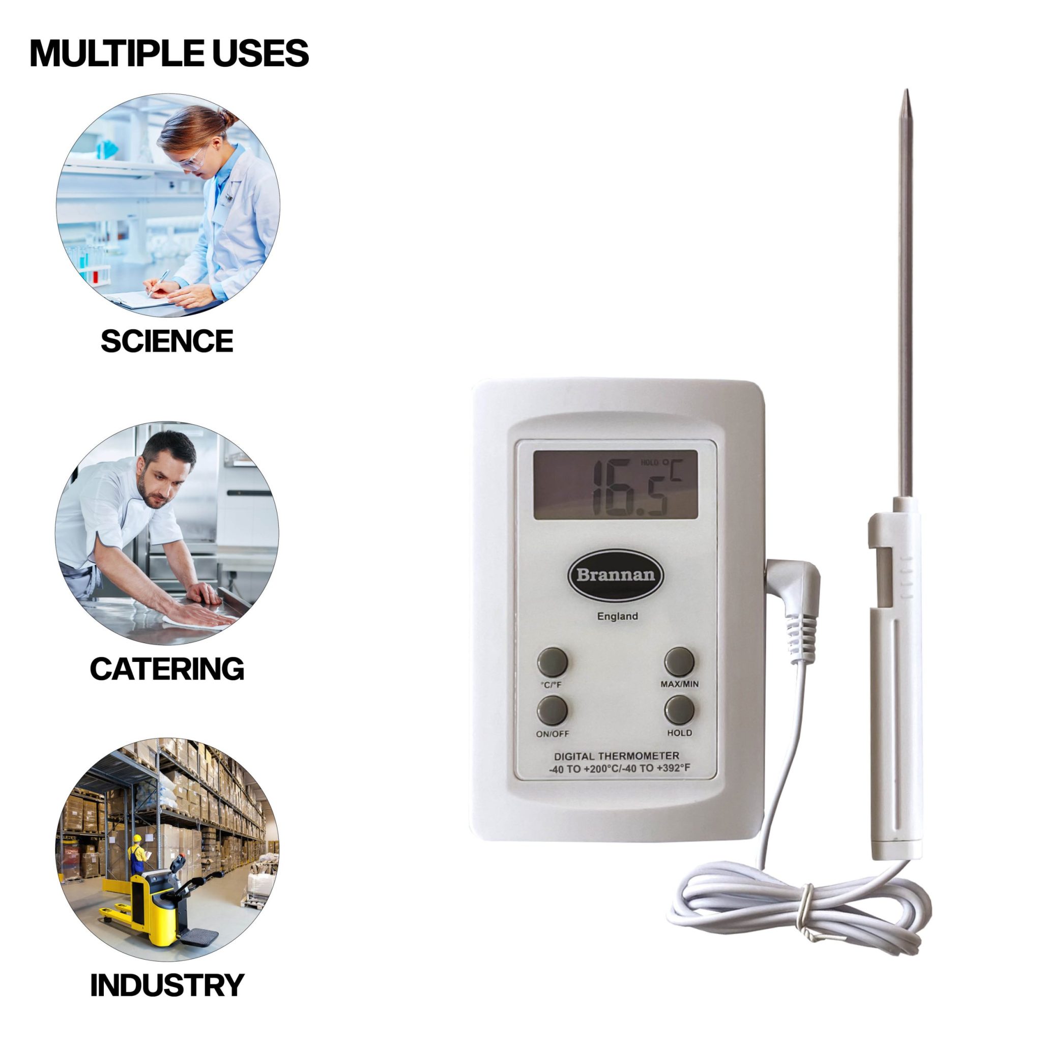 Hand held digital test thermometer | Brannan
