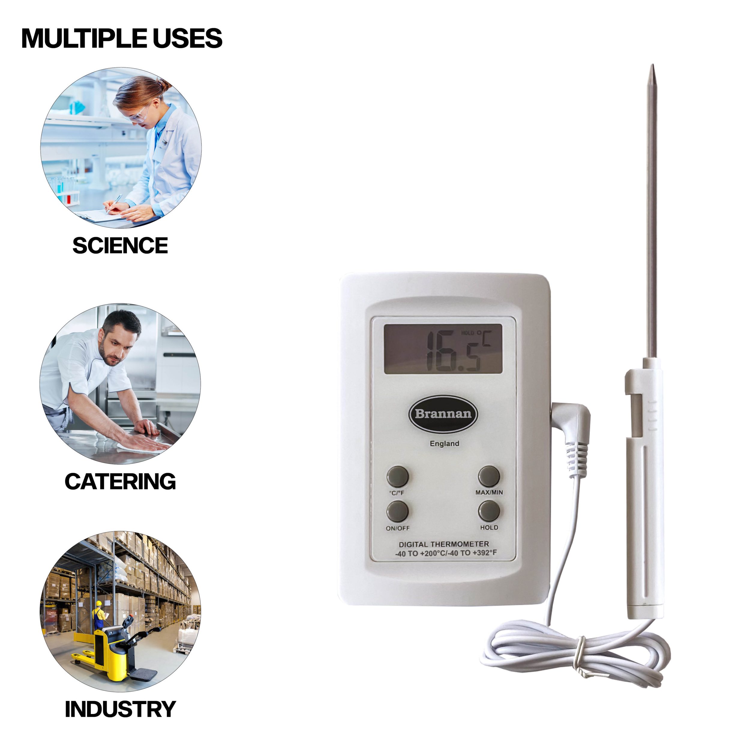 Hand held digital test thermometer | Brannan