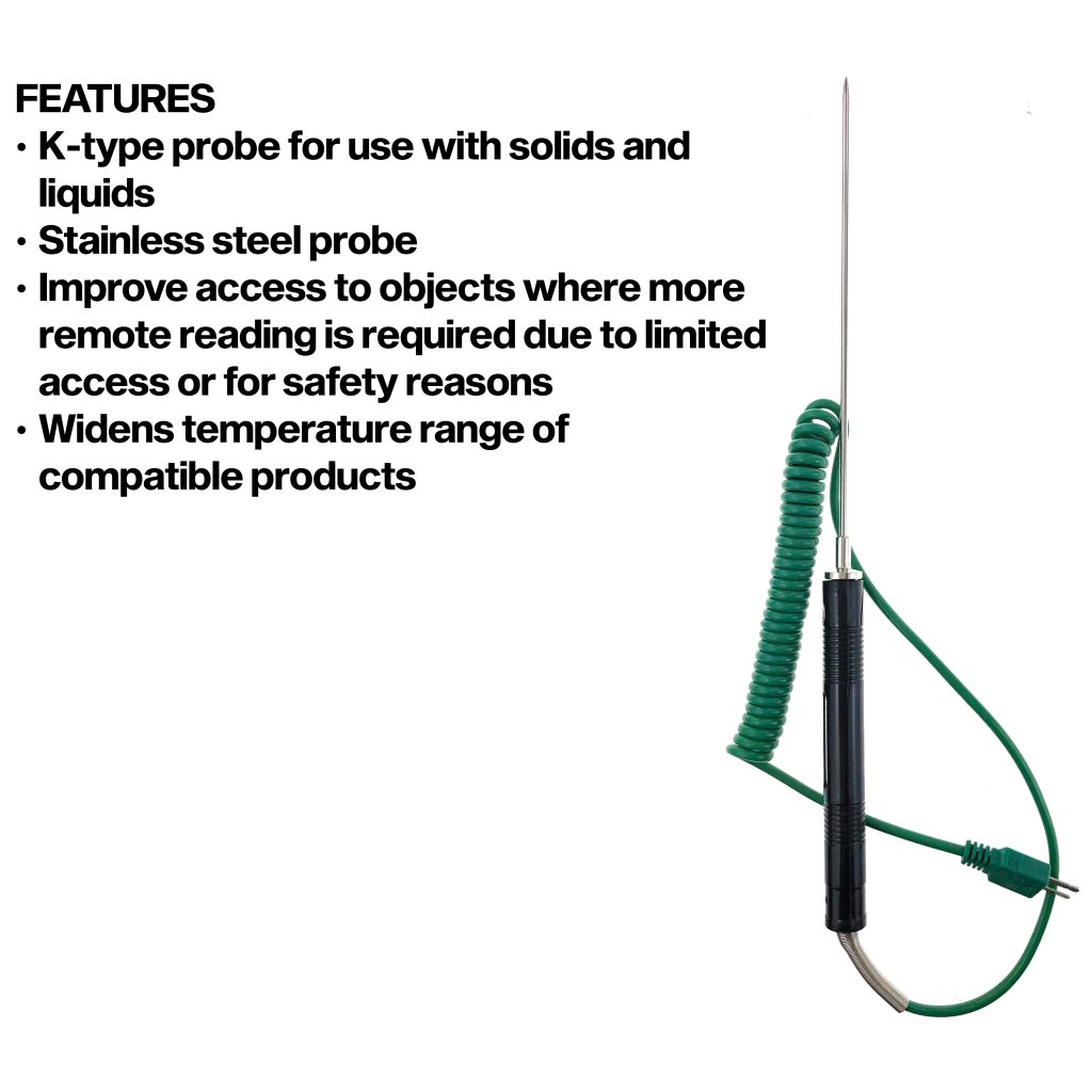 K-type temperature probe for solids & liquids| Brannan