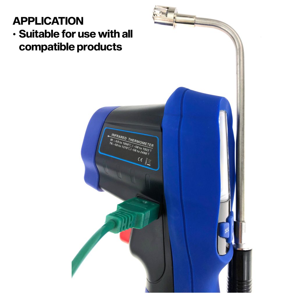 Curved head K-type temperature probe for contact/surface use | Brannan