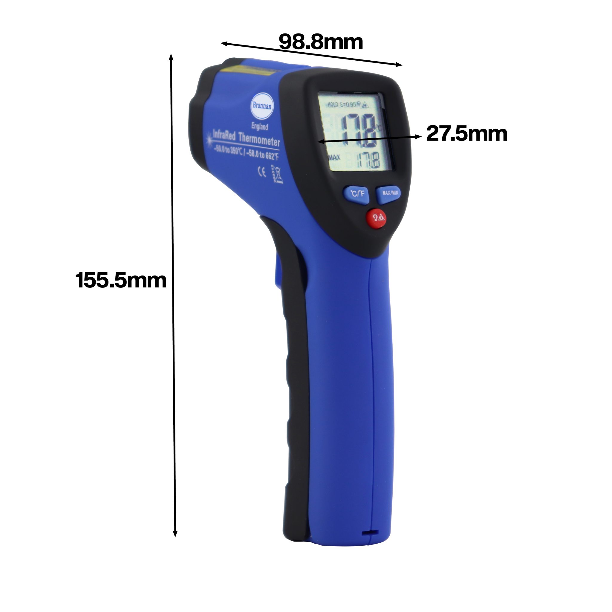 Standard range infrared thermometer - non-contact | Brannan