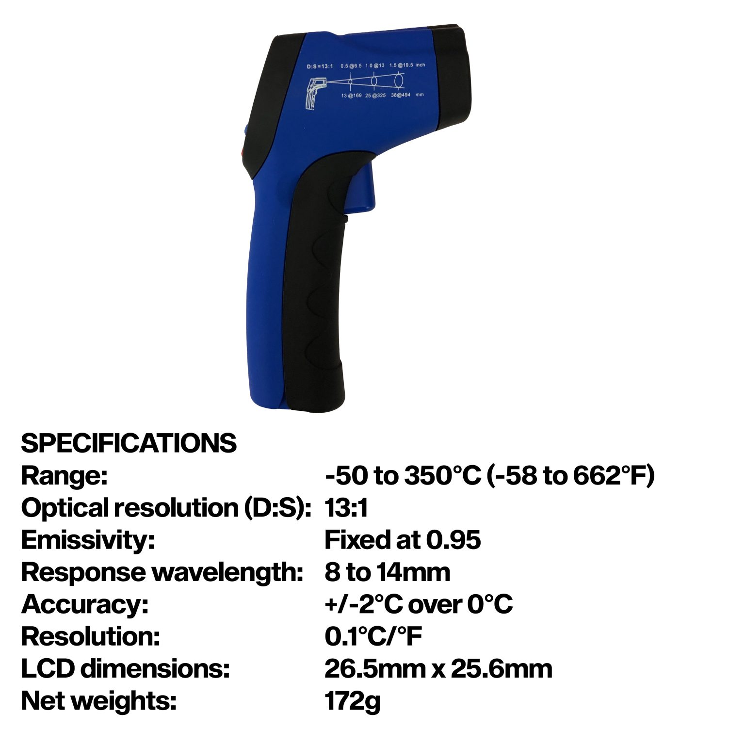 Standard range infrared thermometer - non-contact | Brannan