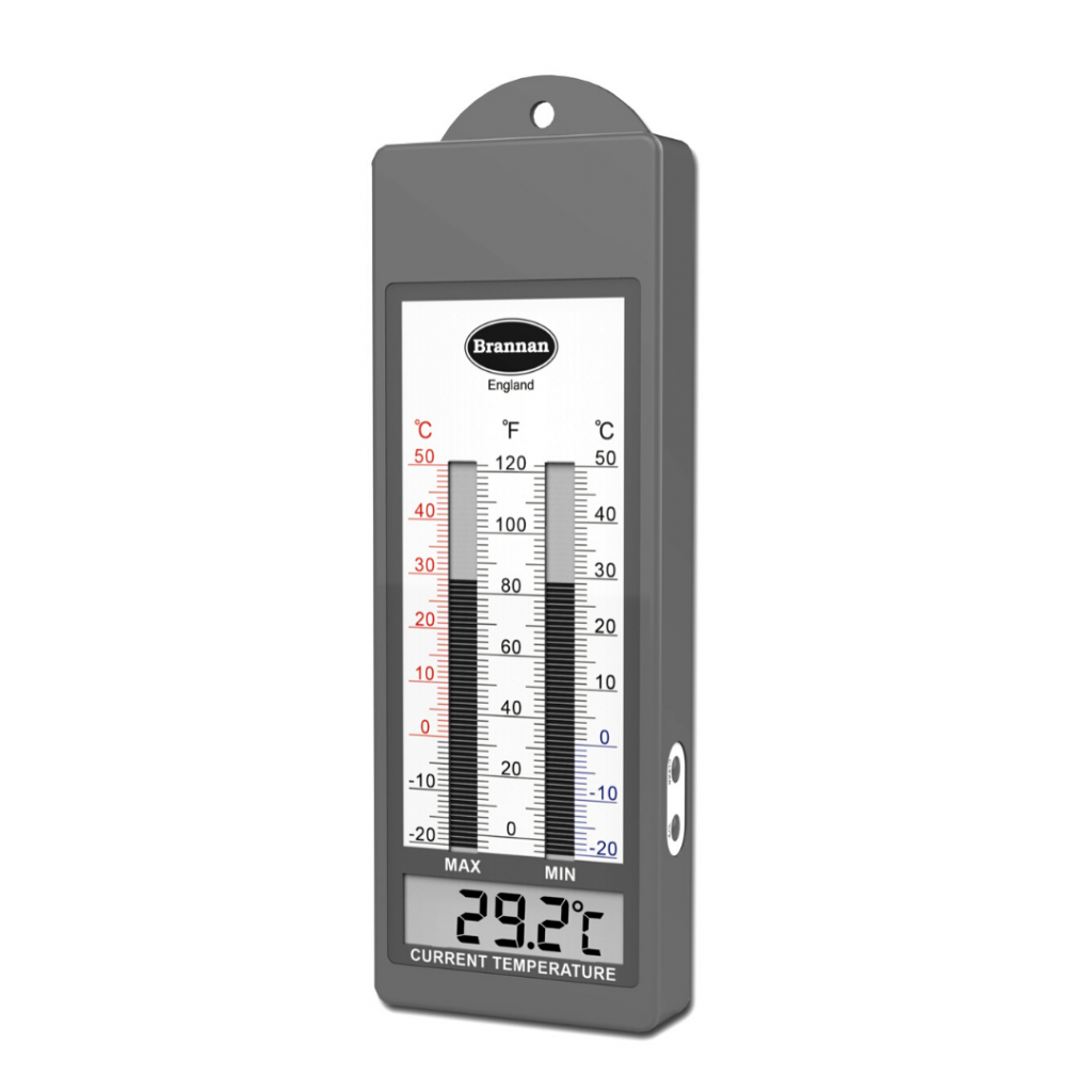 Maximum minimum thermometers for outdoor, home & agricultural | Brannan