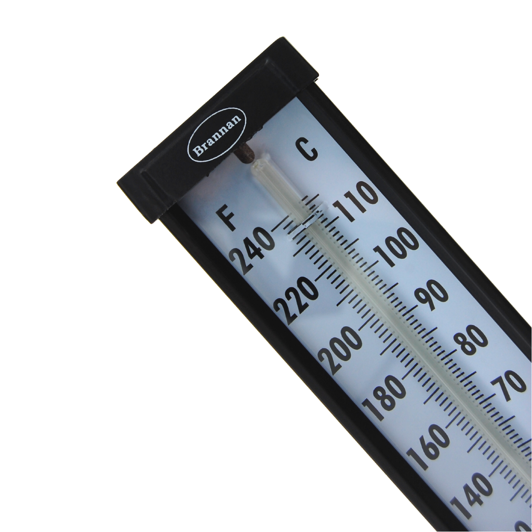 Industrial liquid-in-glass adjustable angle thermometers | Brannan
