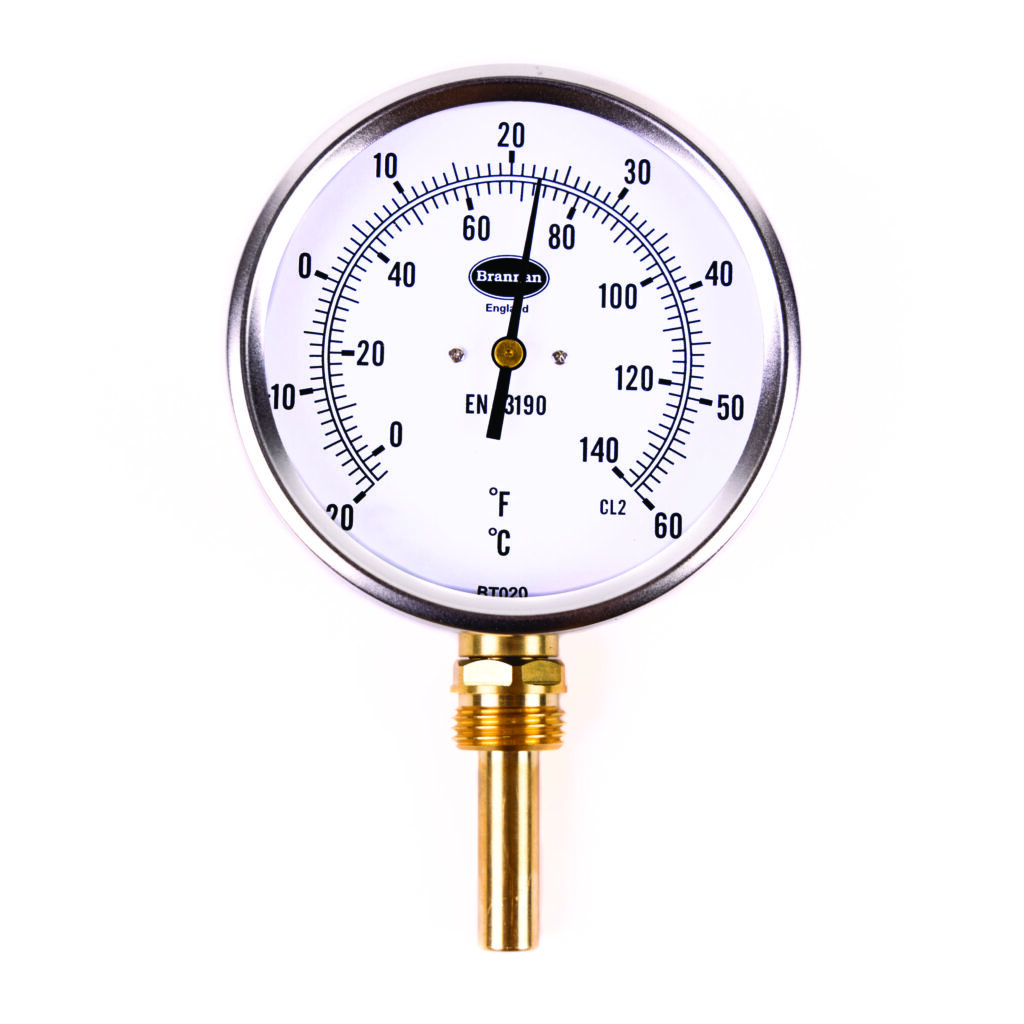 Industrial dial thermometers for HVAC, Marine, and Oil & Gas | Brannan