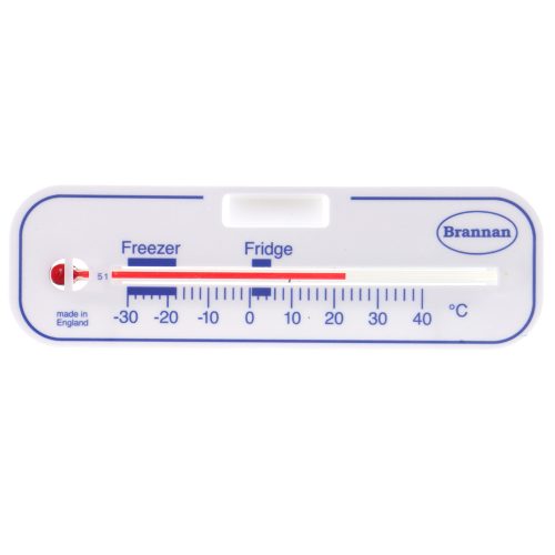 Horizontal fridge or freezer thermometers - standard design | Brannan