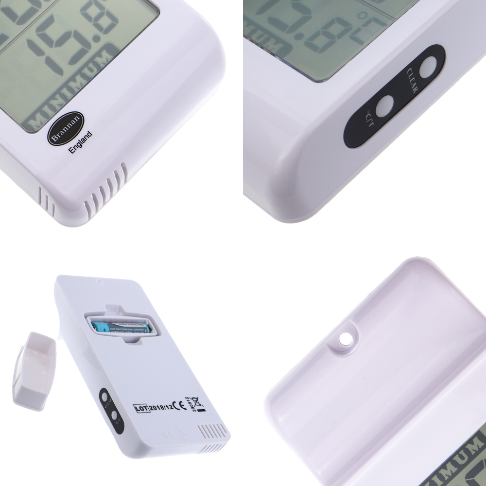 Large digital max min thermometer - white | Brannan