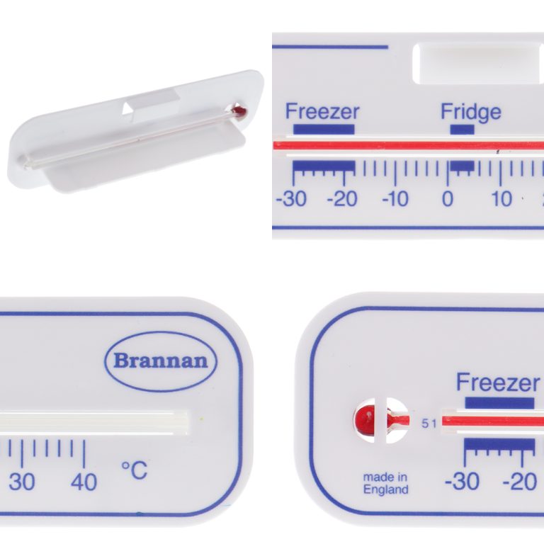 Horizontal fridge or freezer thermometers - standard design | Brannan
