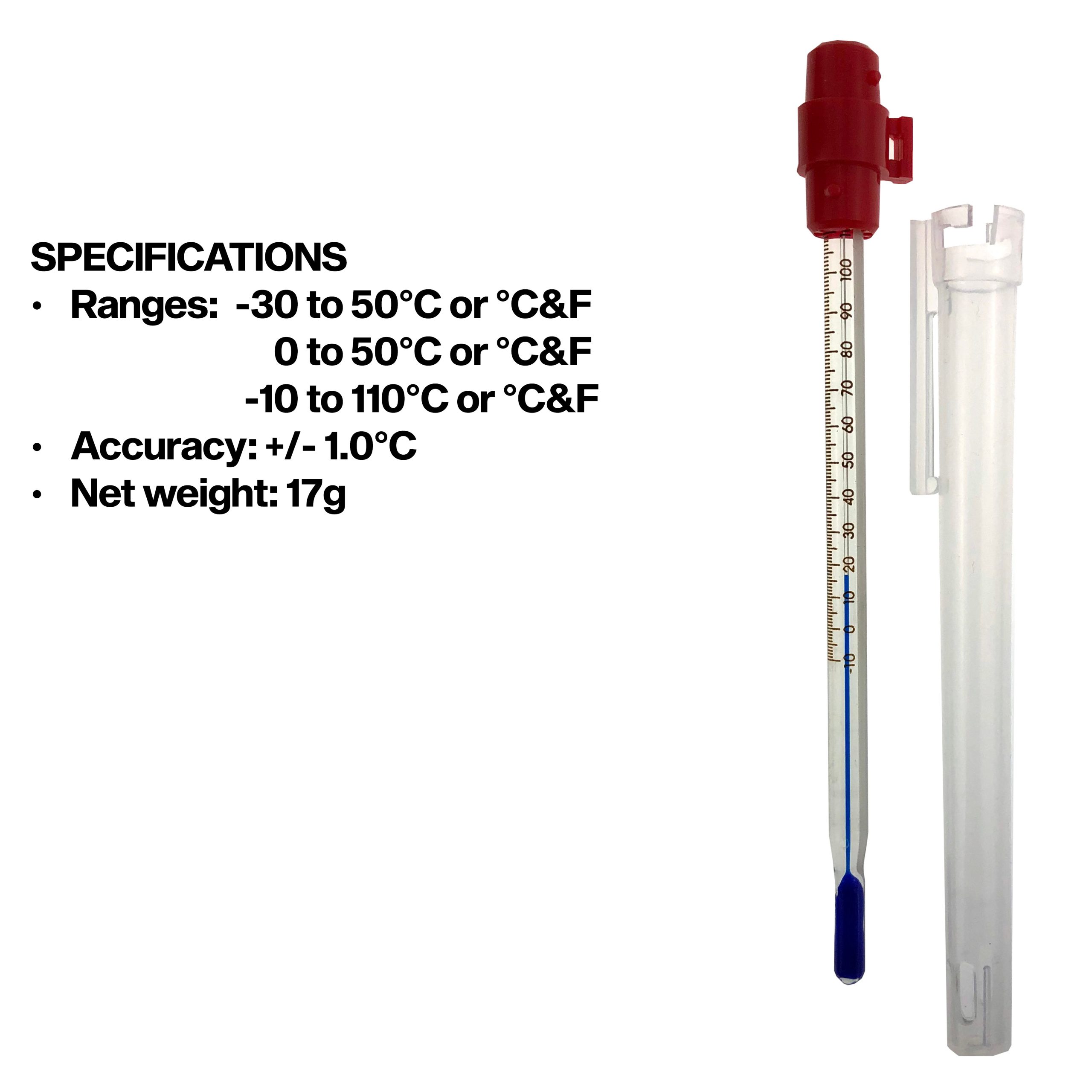 Pocket thermometer with reversible plastic case thermometer | Brannan