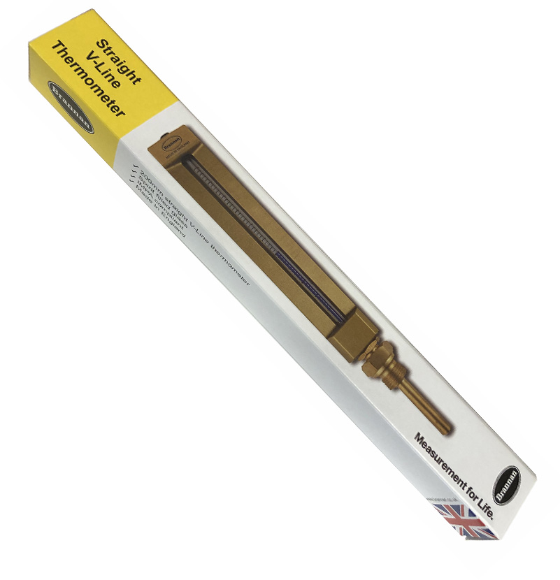 Straight Industrial V-Line thermometer | Brannan