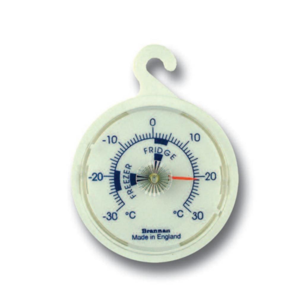 Horizontal fridge or freezer thermometers - standard design | Brannan
