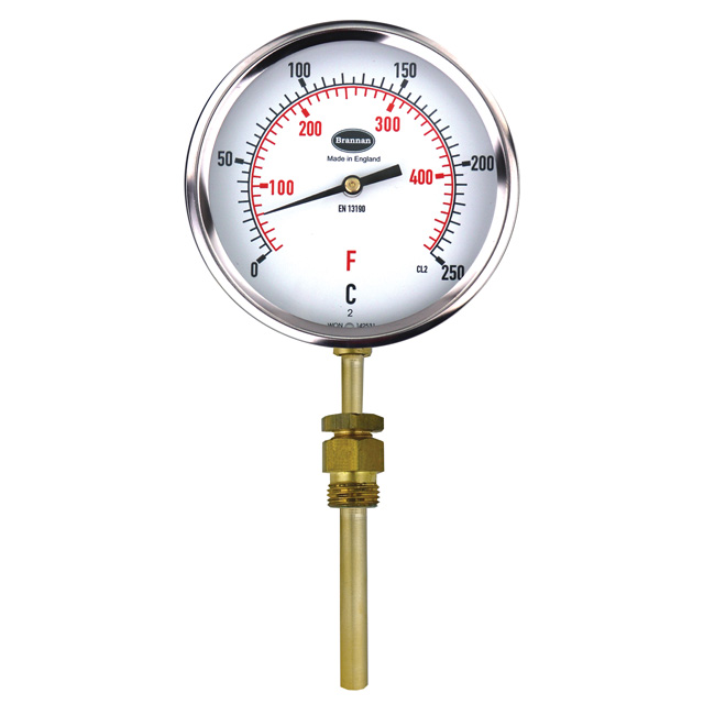 Industrial dial thermometers for HVAC, Marine, and Oil & Gas | Brannan