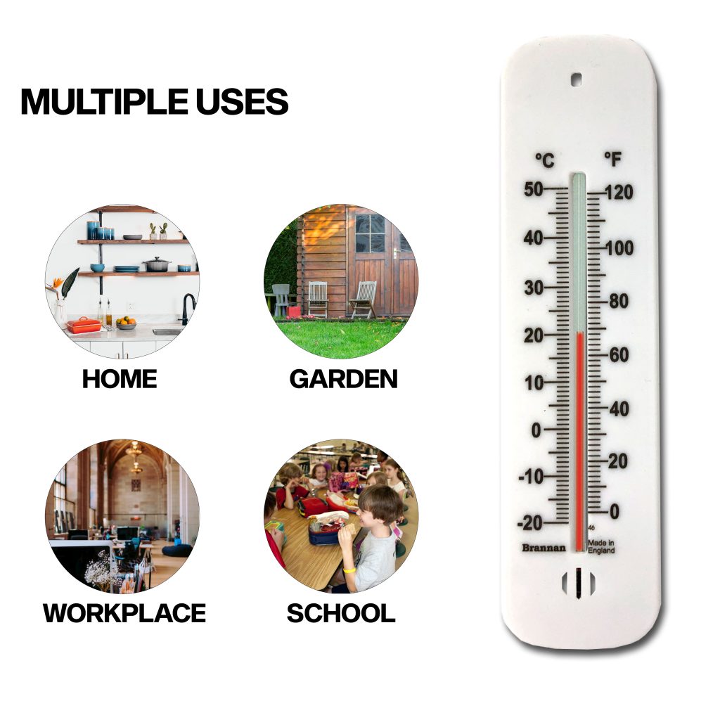 Short plastic wall thermometer | Brannan