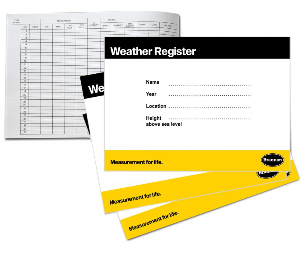 Weather register for rain gauge | Brannan