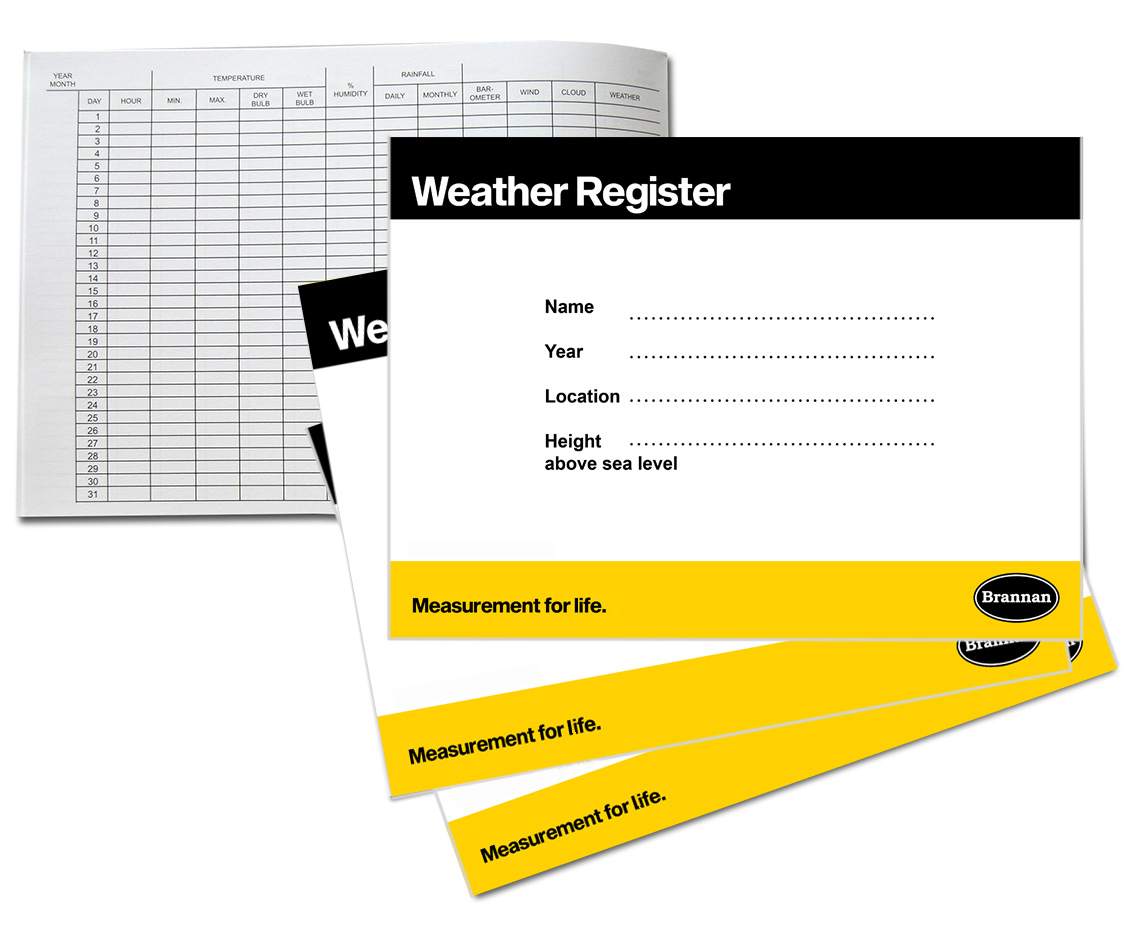 Weather register for rain gauge | Brannan