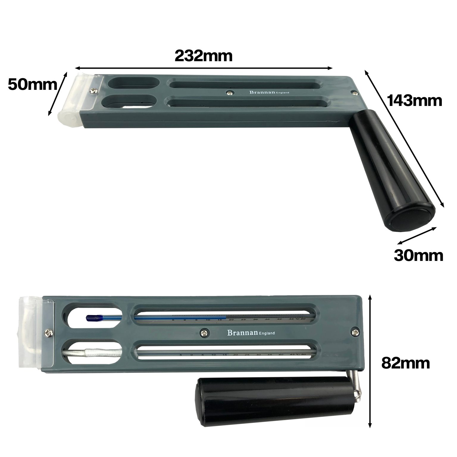 Heavy duty whirling hygrometer with folding handle | Brannan