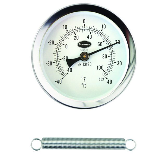 Industrial dial thermometers for HVAC, Marine, and Oil & Gas | Brannan