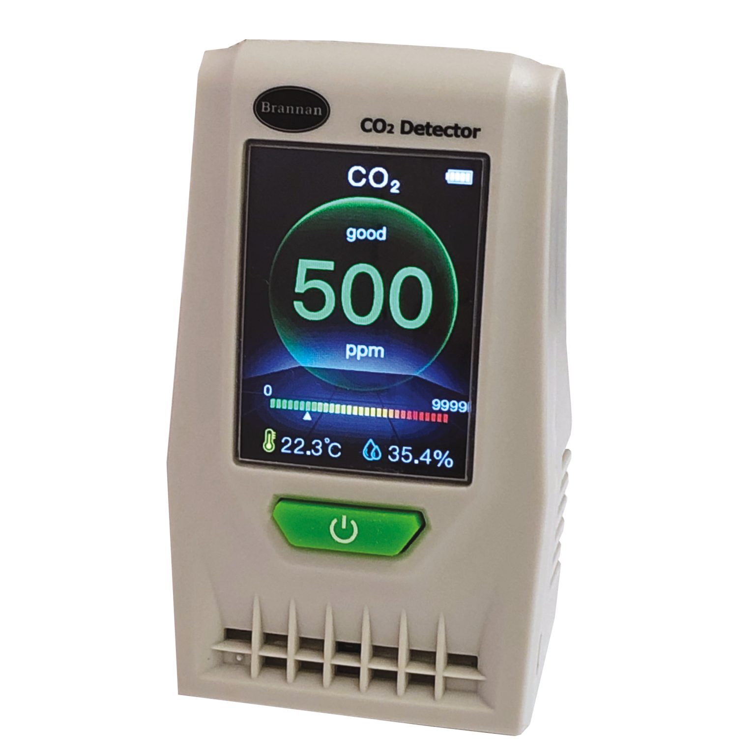 Carbon Dioxide Detector - CO2, Temperature & Humidity - Brannan