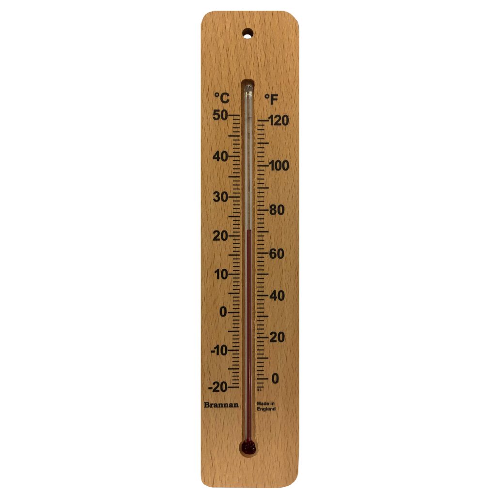 215mm wood wall thermometer | Brannan