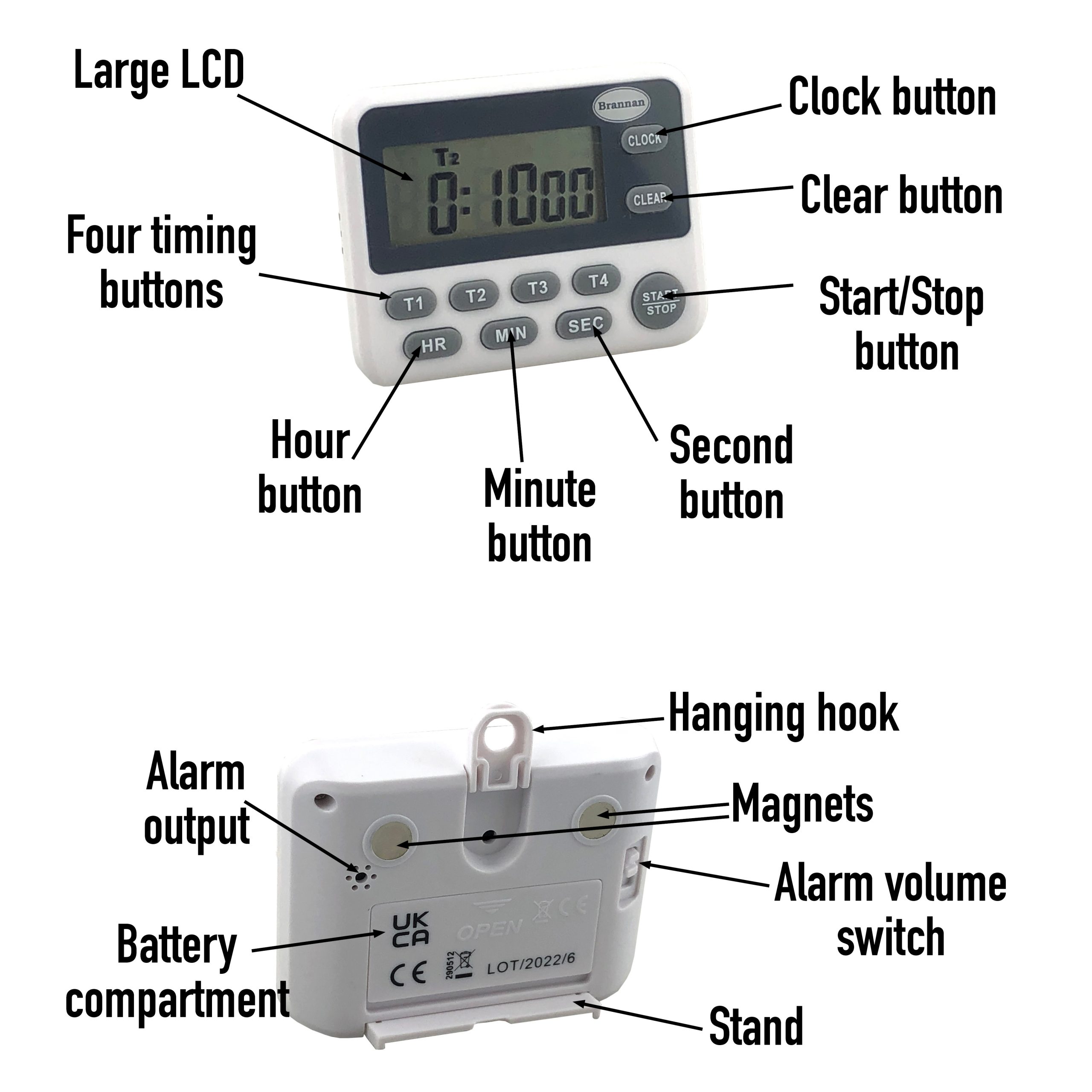 Four way timer & clock | Brannan