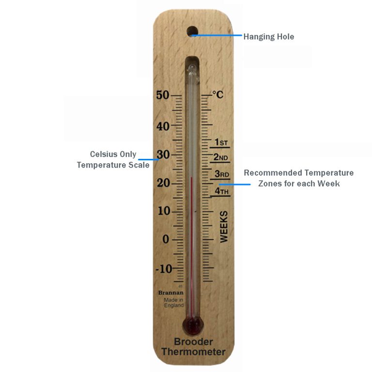 150mm wood wall thermometer - brooder thermometer | Brannan