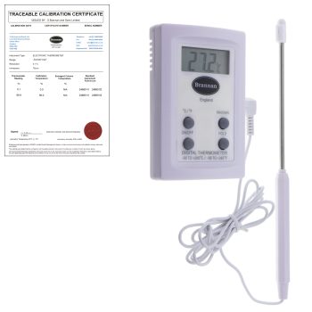Pre-calibrated hand held digital test thermometer | Brannan