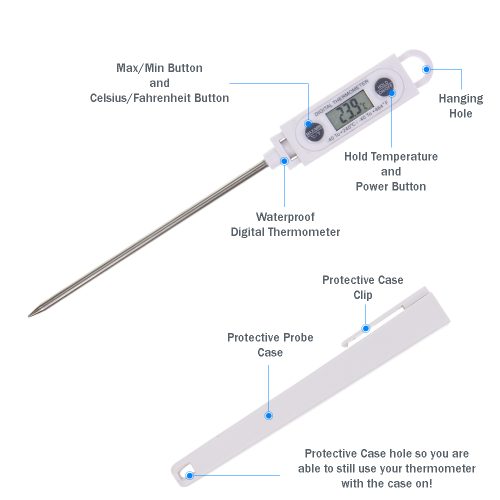 THERM-cert, pre-calibrated water resistant digital test thermometer ...
