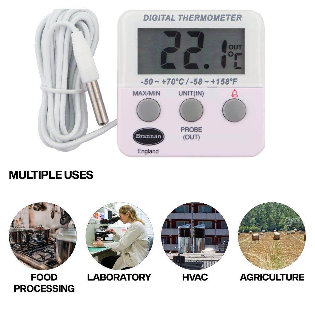 THERM-cert, pre-calibrated twin reading thermometer | Brannan