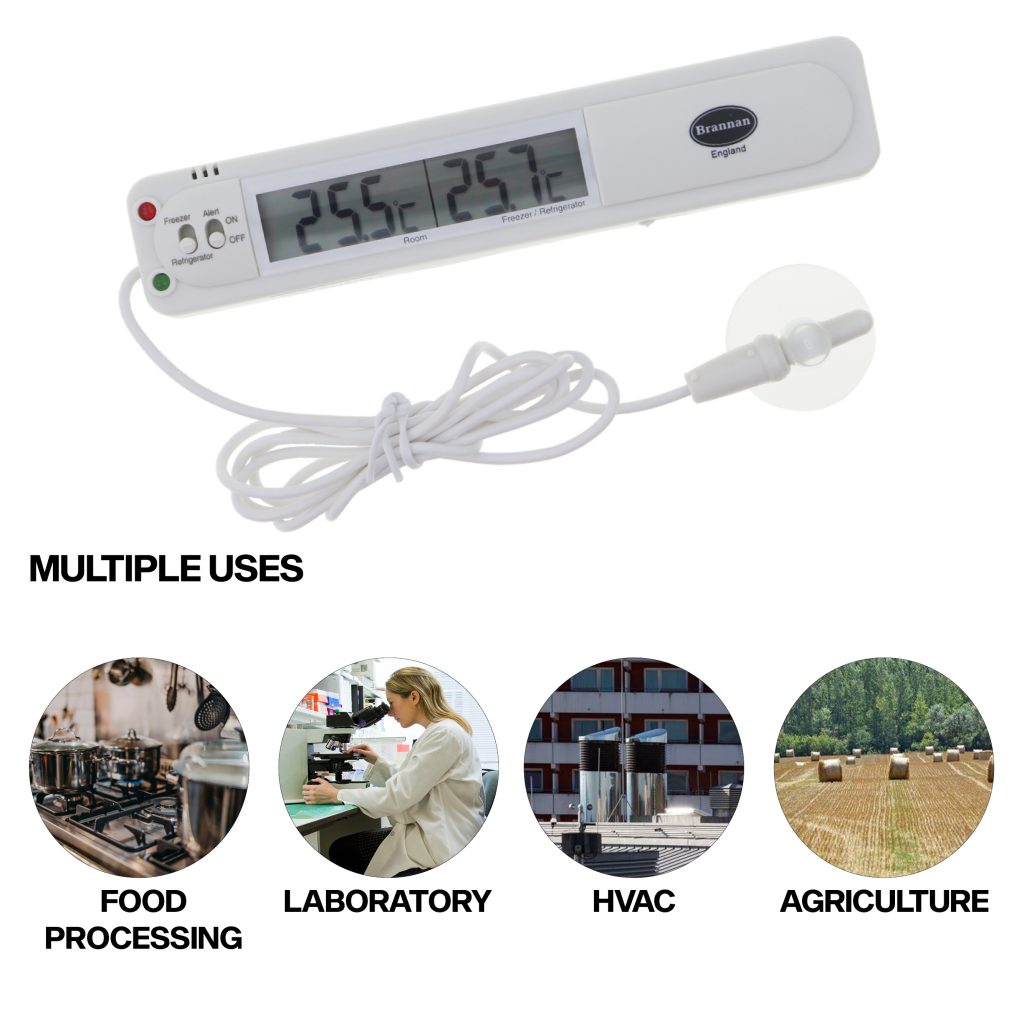THERM-cert, pre-calibrated digital fridge or freezer thermometer | Brannan