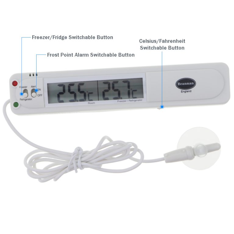 THERM-cert, pre-calibrated digital fridge or freezer thermometer | Brannan