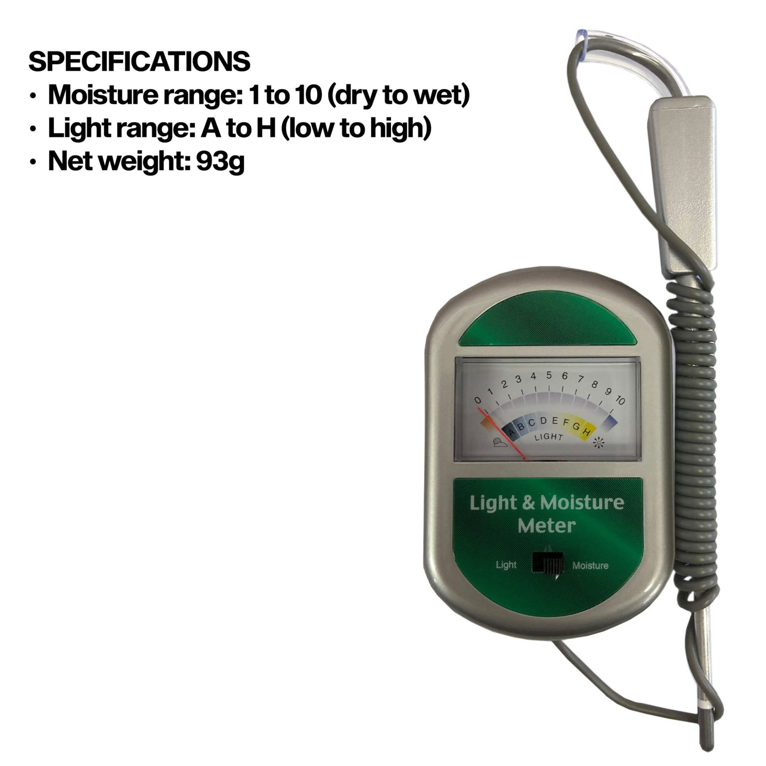 Light and Moisture Meter with Cabled Probe | Brannan